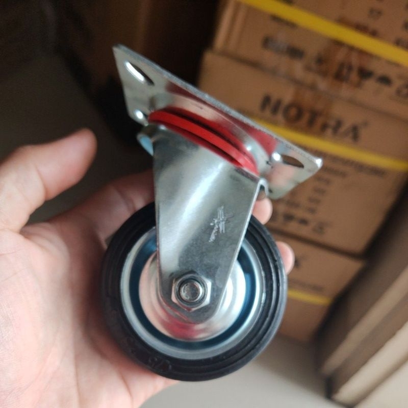 Jual Roda karet 3" hitam HIDUP SATUAN Roda gerobak / serba guna 3in ...