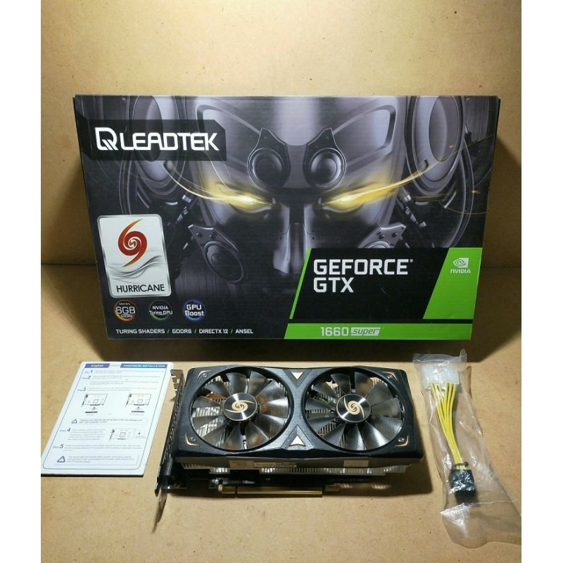Jual gtx 1660 super 6gb leadtex hurricane ddr6 fullset like new garansi resmi | Shopee Indonesia