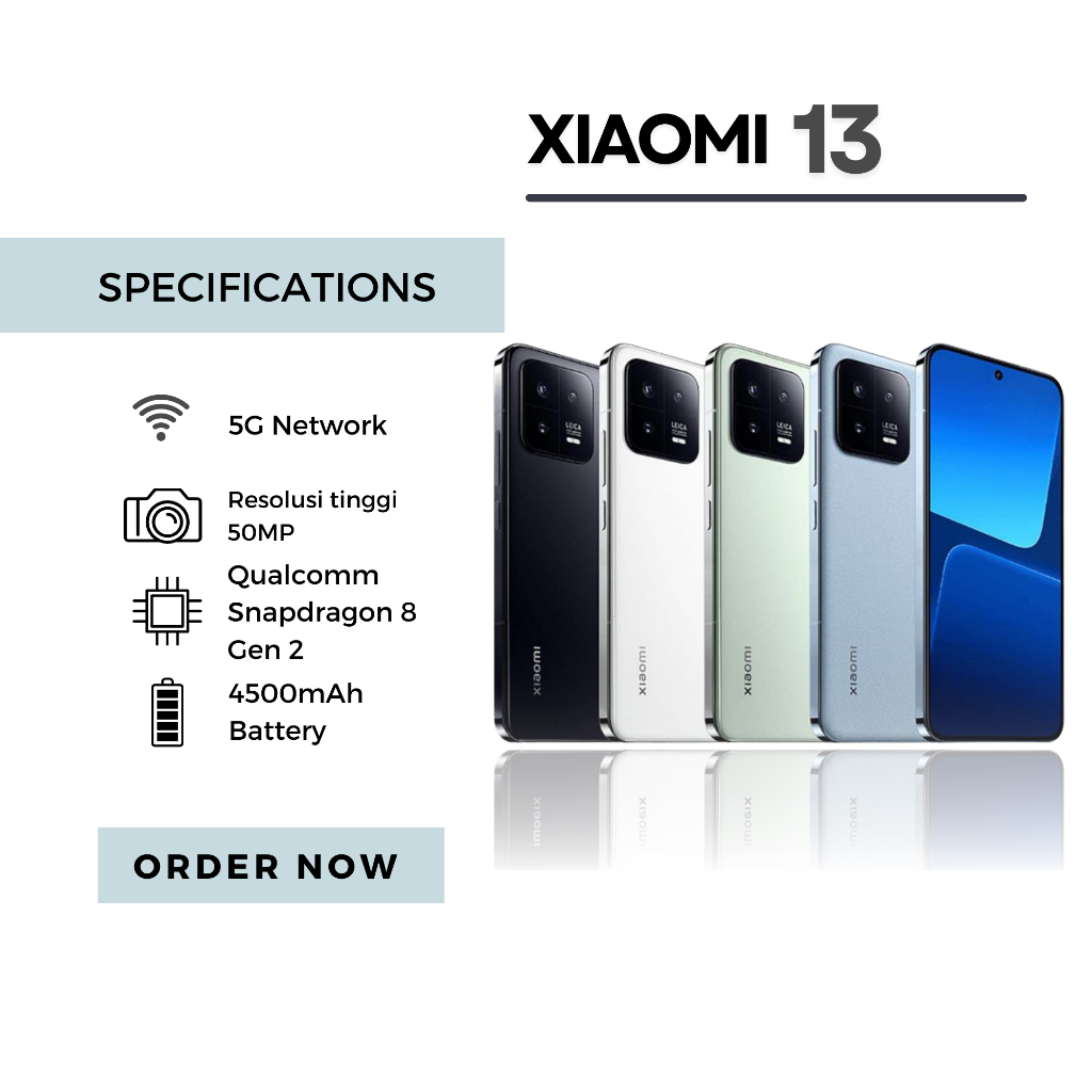 Jual Xiaomi 13 12GB+512GB 8+256GB Second Original Mulus Fullset (Sinyal ...