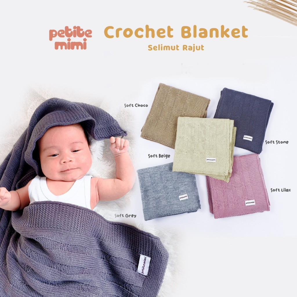 Jual Petite mimi Crochet Blanket / Selimut Rajut | Shopee Indonesia