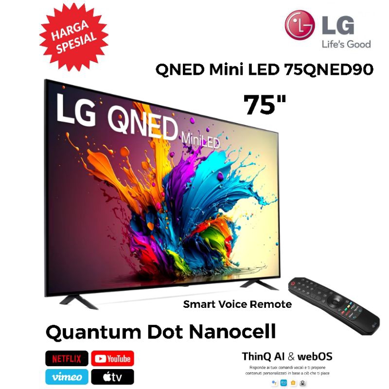 Jual LG QNED MiniLED 90 Series 75 inch Class 4K Smart TV AI ThinQ ...