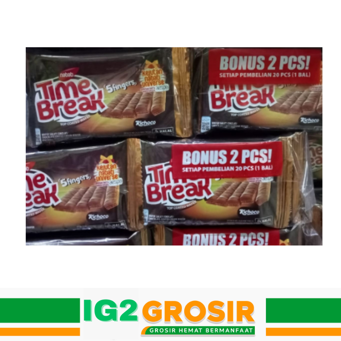 Jual Time Break Coklat 1000 (1 Renceng/20 Pcs) | Shopee Indonesia