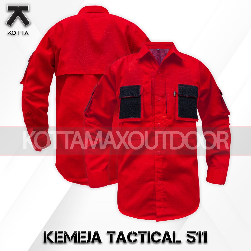 Jual KEMEJA TACTICAL 511 MERAH LENGAN PANJANG - KEMEJA OUTDOOR MERAH ...