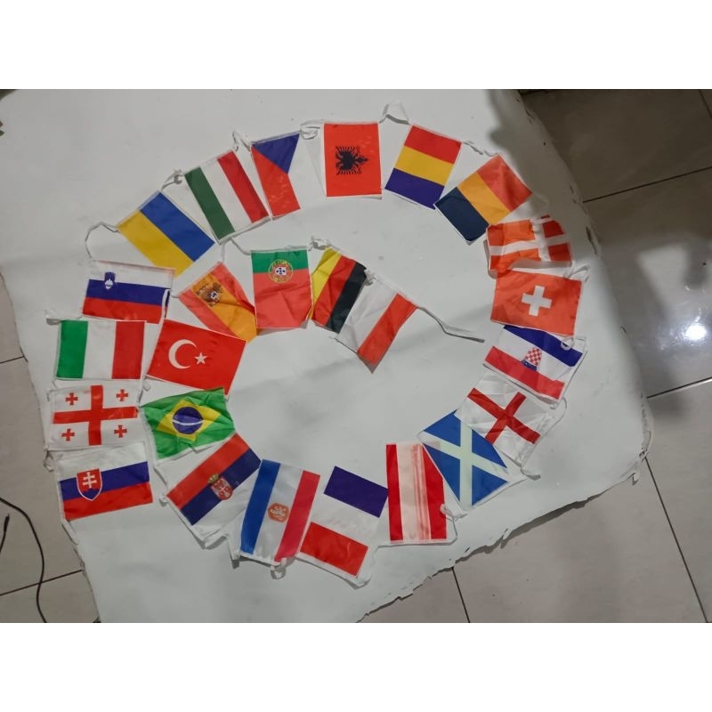 Jual bendera euro 2024/bendera renceng euro 2024 | Shopee Indonesia