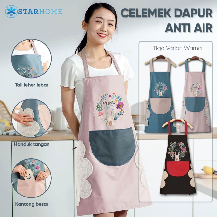 Jual [ MOTIF RUSA / KELINCI ] Celemek Masak Dapur Oxford Cloth Apron ...