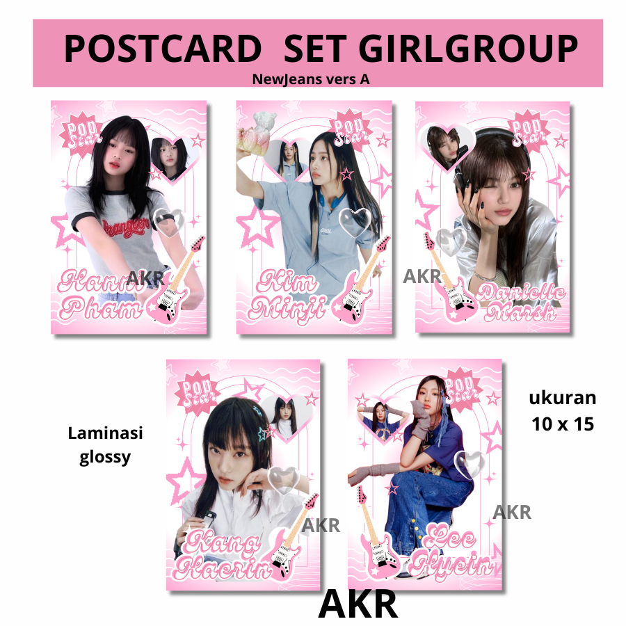 Jual POSTCARD NEWJEANS 1 SET ALL MEMBER LAMINASI GLOSSY ISI 5 | Shopee ...