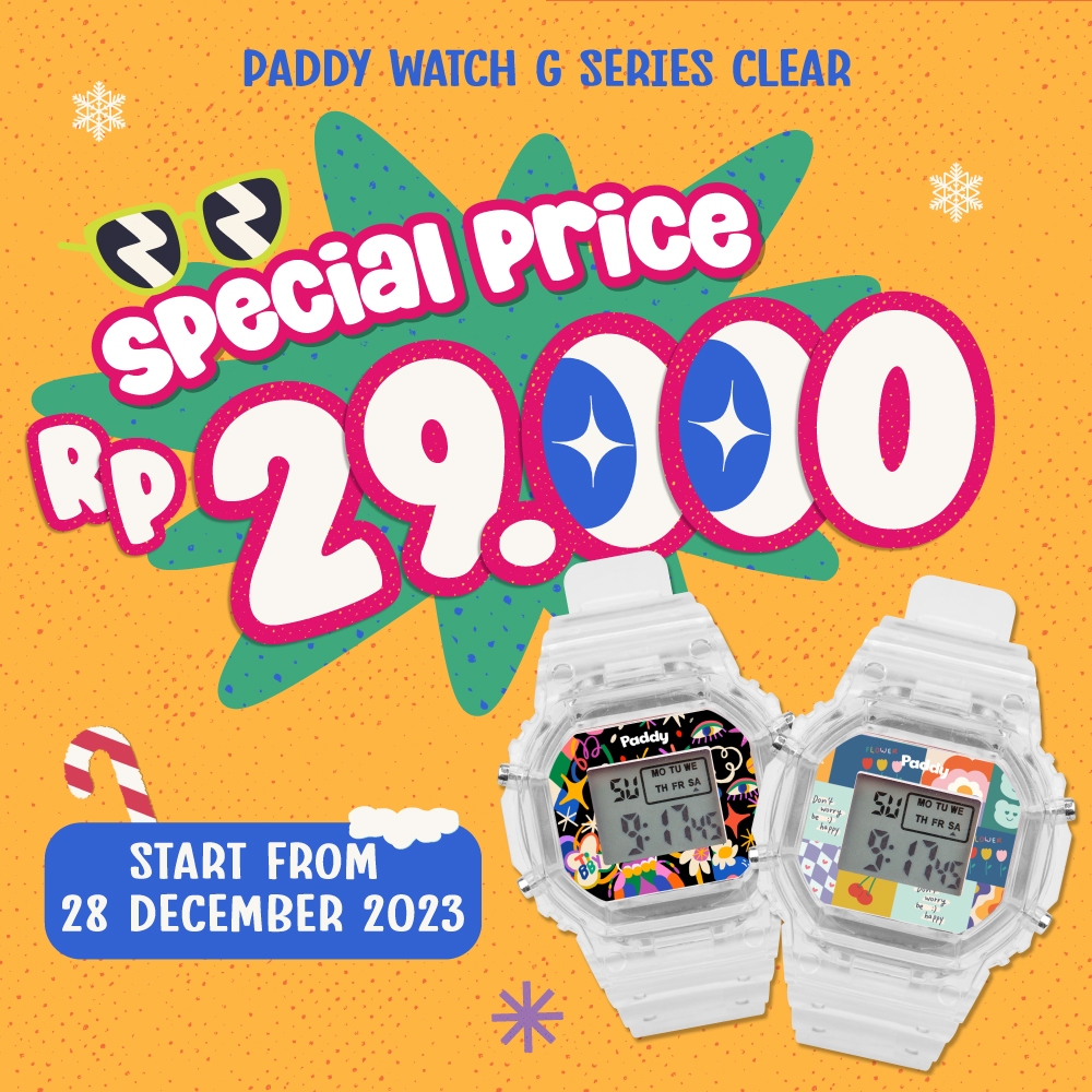 Jual Paddywatch G Series Clear - Jam Tangan Rubber Digital Custom ...