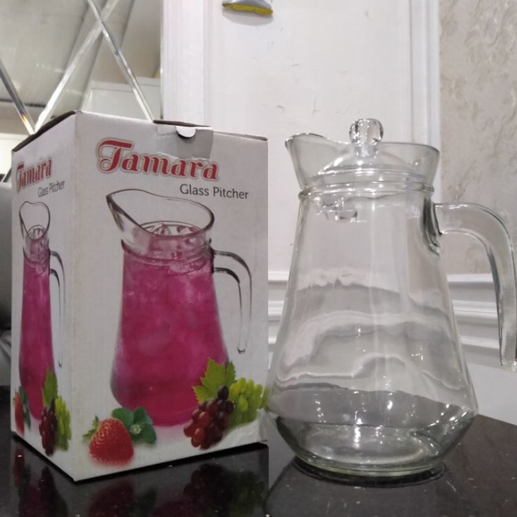 Jual Gaya Teko Kaca Tamara 15ml Pitcher Lemon Tea Water Jug Kaca ...