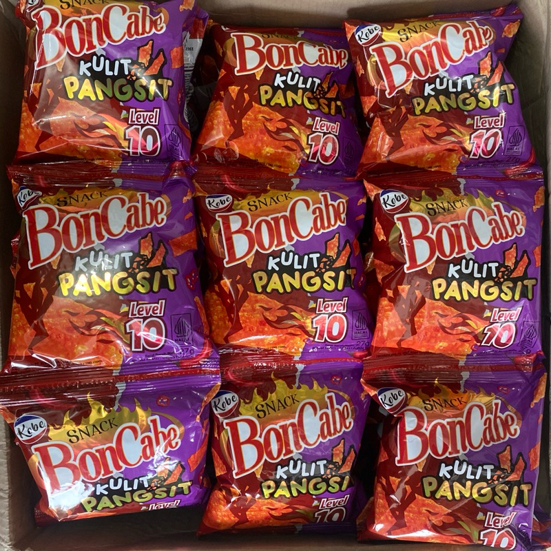 Jual snack bon cabe kulit pangsit level 10 kemasan 42 gram 10 pcs ...