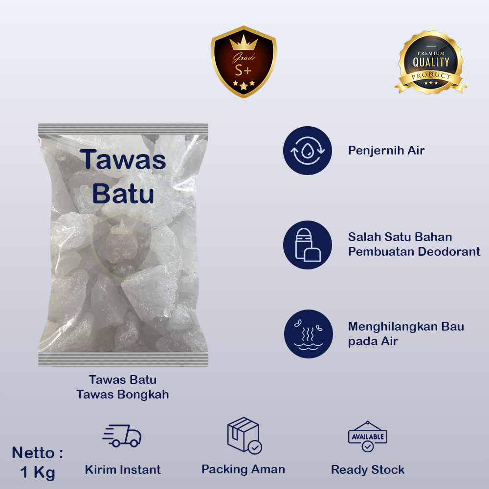 Jual Tawas Batu 1 Kg/ Tawas Bongkah 1 Kg/ Batu Tawas 1 Kg/ Tawas Bongkahan 1 Kg/ Tawas Crystal 1 ...