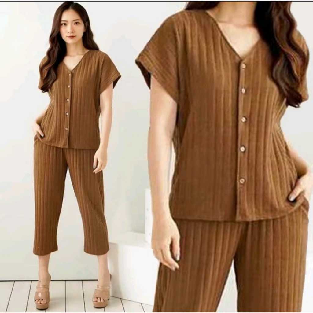 Jual setelan wanita estela bahan knit hornet premium one set kekinian jumbo xxl terbaru | Shopee ...
