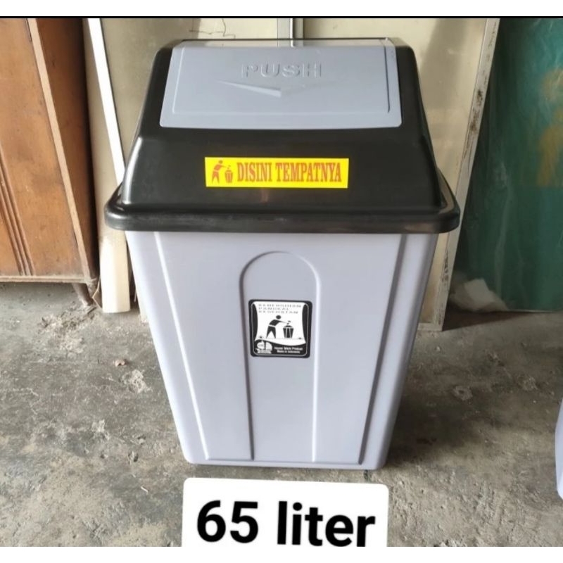 Jual TEMPAT SAMPAH BESAR 65 LITER BUKA TUTUP/TONG SAMPAH JUMBO 65 LITER ...