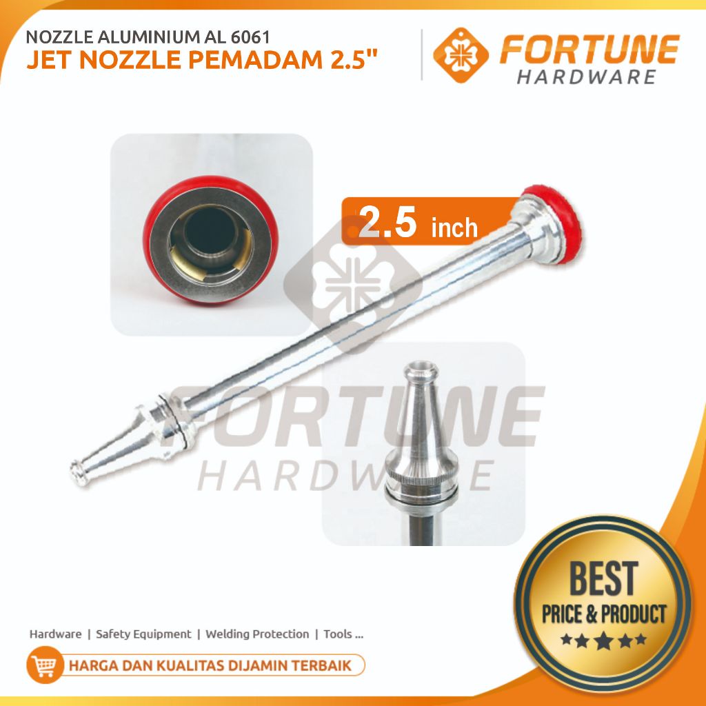Jual Jet Nozzle Aluminium 2,5 inch Machino Nuzzle Selang Pemadam Fire ...