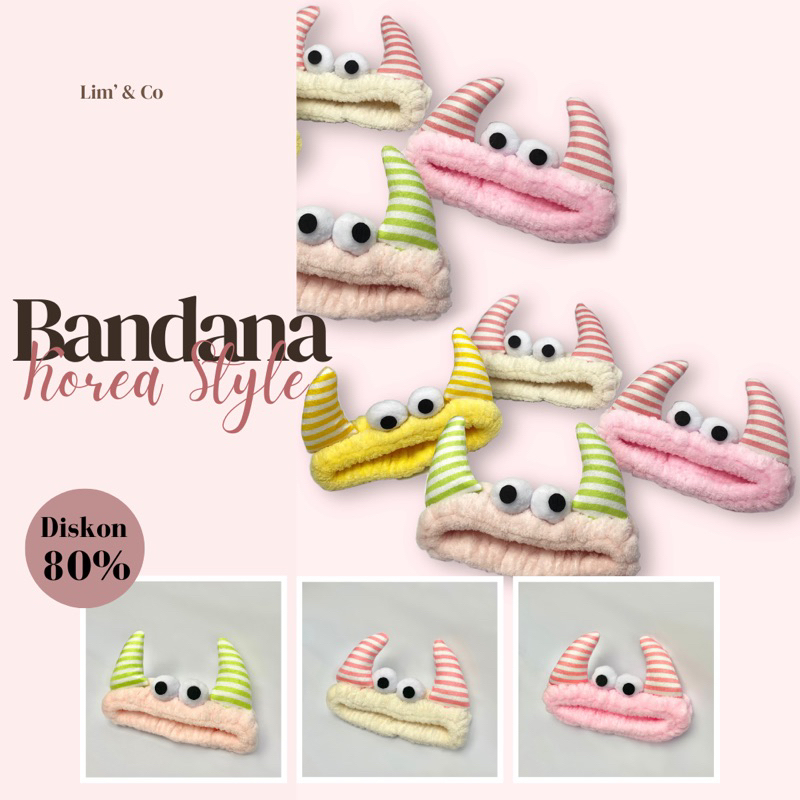 Jual Headband Bandana Bando Makeup Cuci Muka / Bandana Karakter Model ...