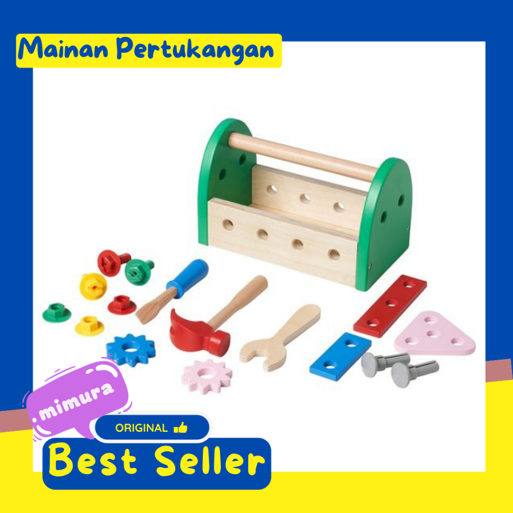 Jual Mainan Tukang Anak Baut Mur Obeng Mainan Edukasi Montessori Mainan ...