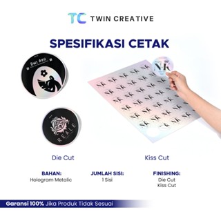 Jual Cetak Sticker Hologram / Stiker Pelangi Free Cutting / Print Label ...
