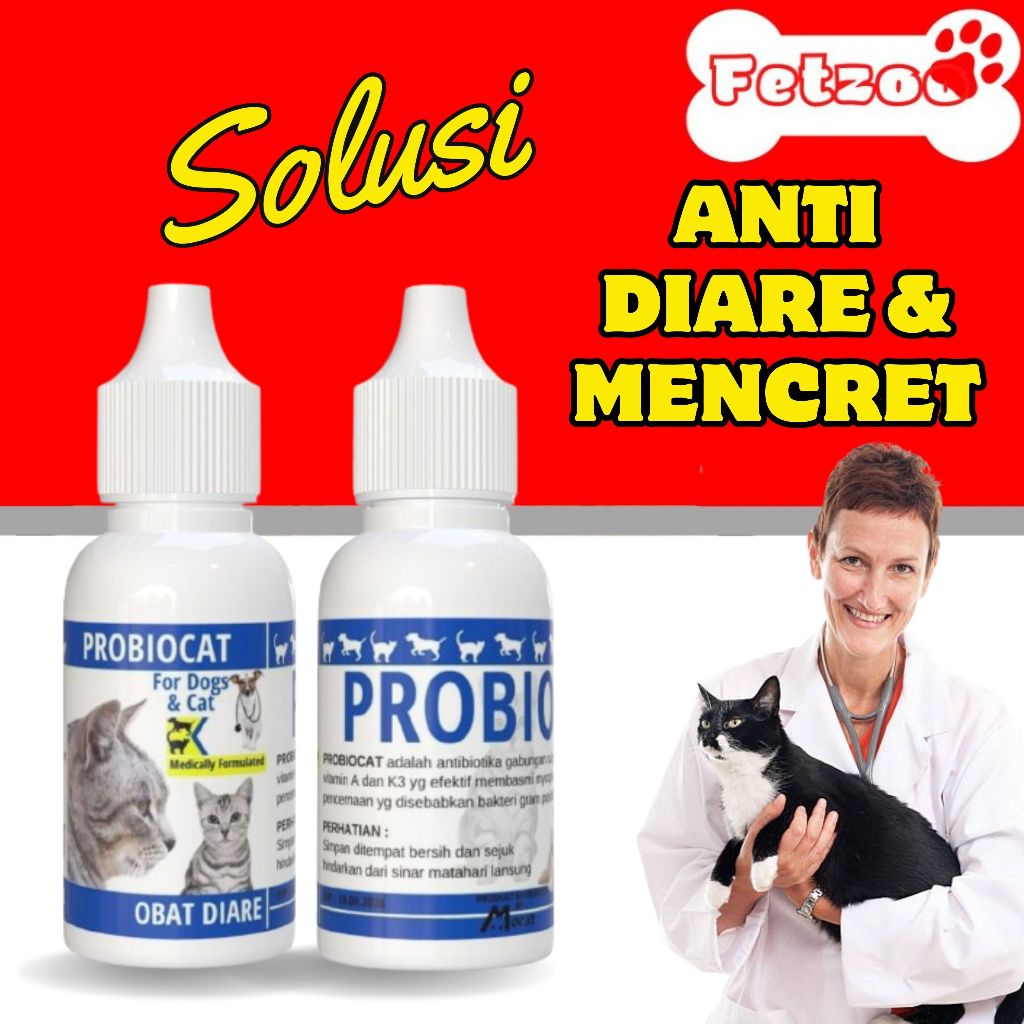 Jual Probiocat Obat Diare Mencret Kucing Anjing 10ml Ampuh Mengobati ...