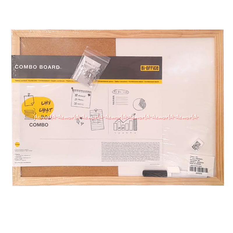 Jual Cork Combo Board 40x30cm Papan Tempel Pin Board Corkboard dan ...