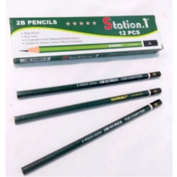 Jual PENSIL 2B STATION / PENSIL KAYU 12 PCS | Shopee Indonesia