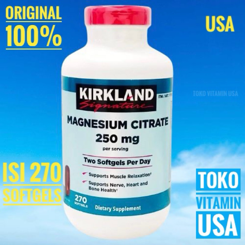 Jual Kirk,land - Signature Magnesium Citrate 250 Mg 270 Softgels ...