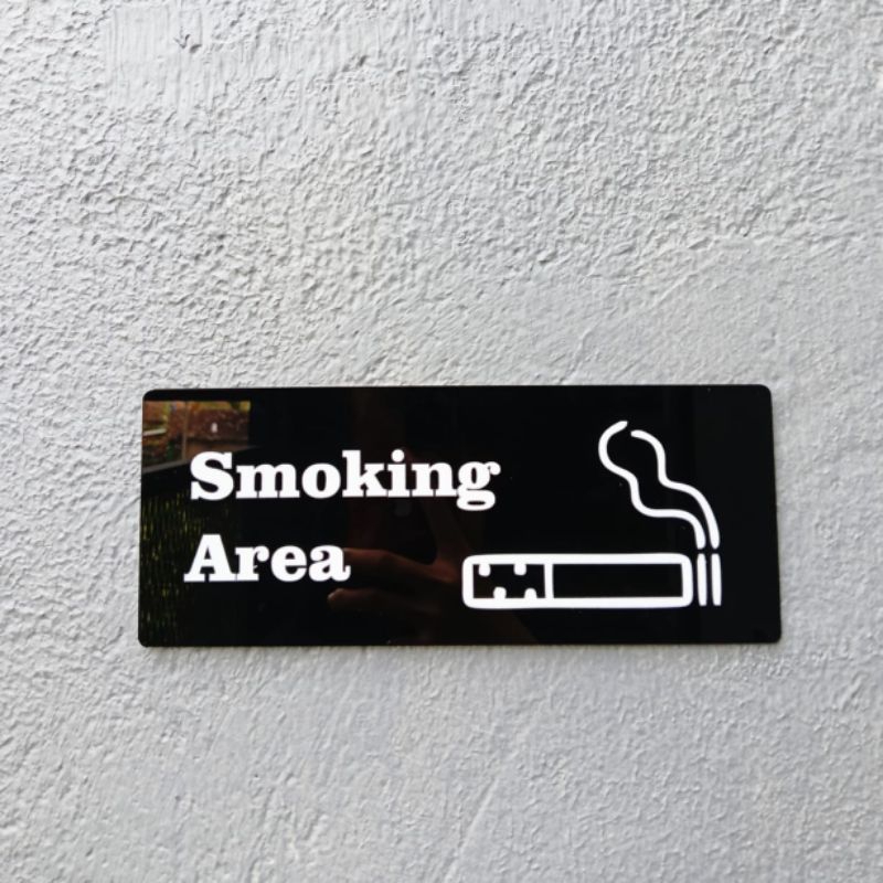 Jual Sign Acrylic Smoking Area | Sign Area Merokok - Smoking Area ...