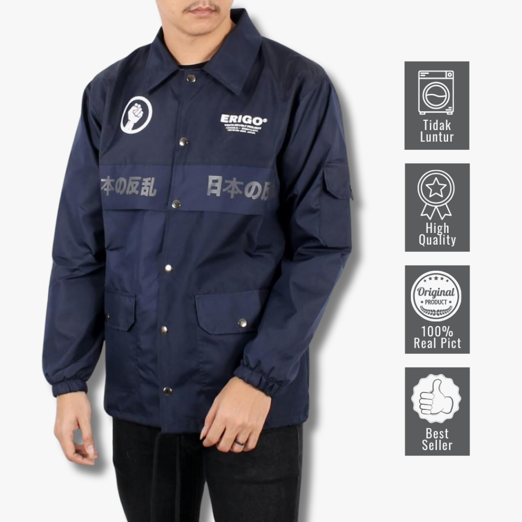 Jual Jaket Coach Erigo Parasut Premium Pria Wanita / Jaket Distro ...
