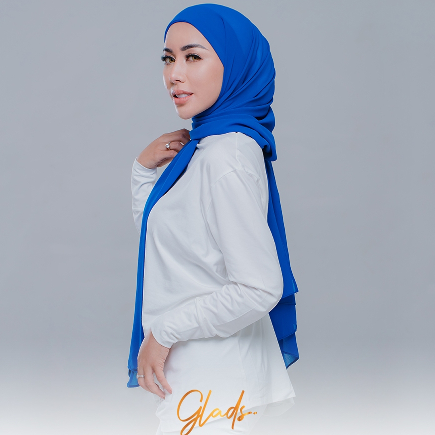 Jual Glads Collection - Hijab Pashmina Instan - Biru Elektrik (BRU-05) | Shopee Indonesia