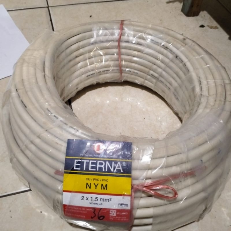 Jual KABEL LISTRIK MEREK ETERNA 2×1,5 | Shopee Indonesia