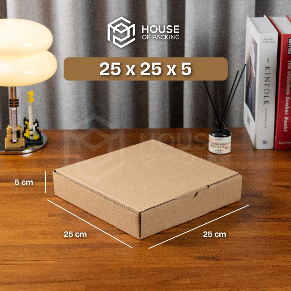 Jual Kardus Box Die Cut 25x25x5 Kotak Karton Packing Pizza Polos ...