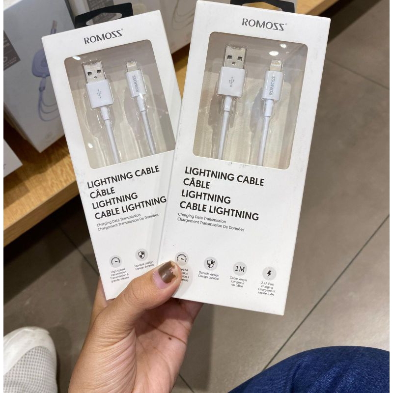 Jual Miniso Romoss 1m Charging Lightning Cable with Data Transmission ...