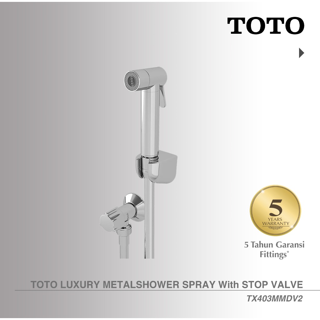 Jual TOTO Luxury Metal Shower Spray With Stop Valve TX403MMDV2 | Spray ...