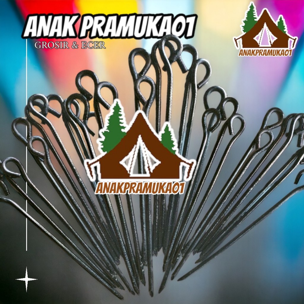 Jual Pasak tenda besi / patok tenda besi 20/30/40cm | Shopee Indonesia