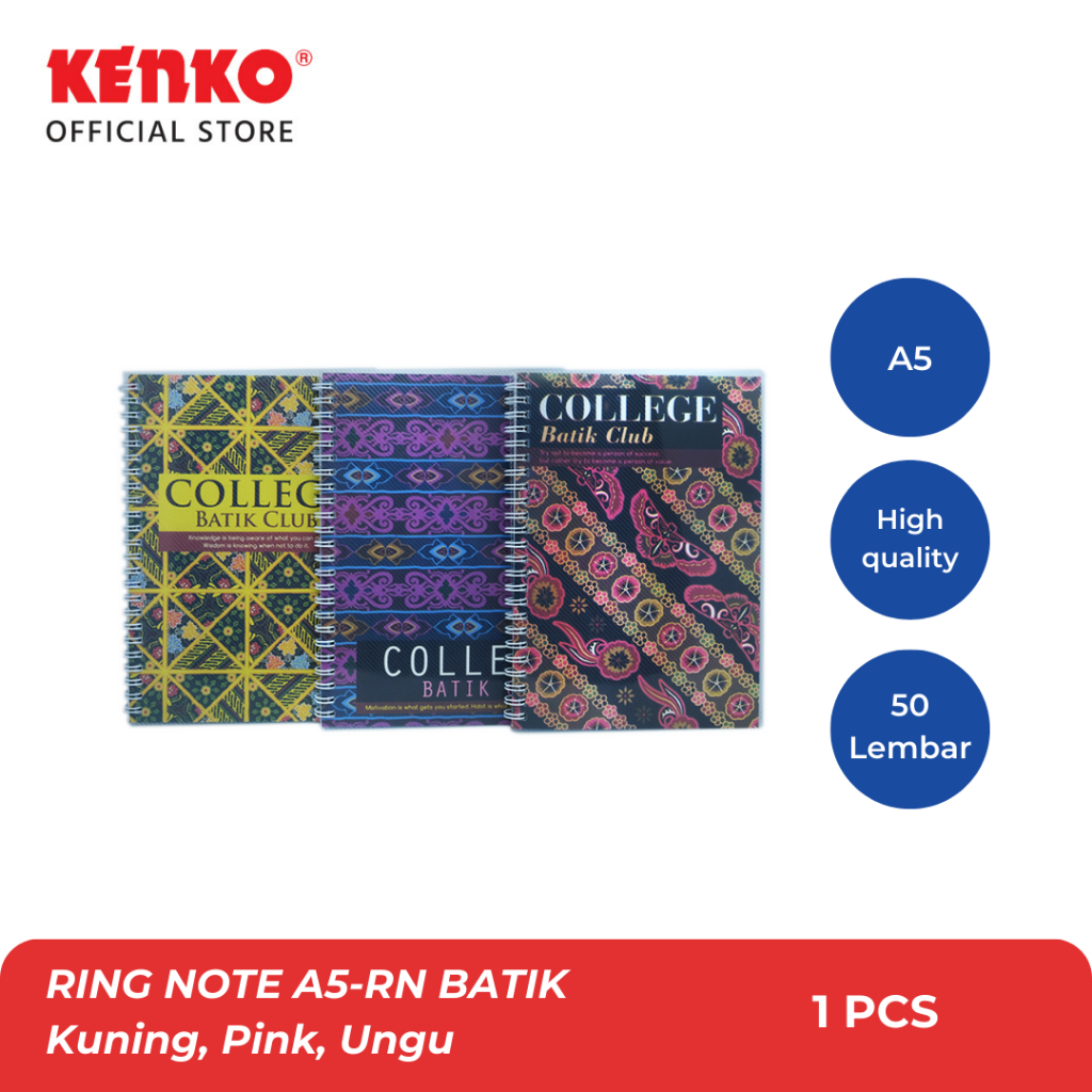 Jual KENKO RING NOTE / BUKU NOTE / NOTEBOOK A5-RN BATIK | Shopee Indonesia