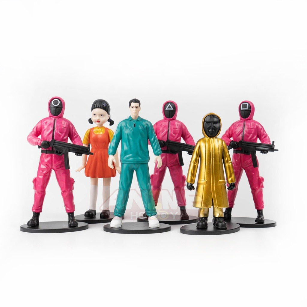 Jual Action Figure Squid Game Set Isi 6Pcs Mainan Topper Pajangan ...