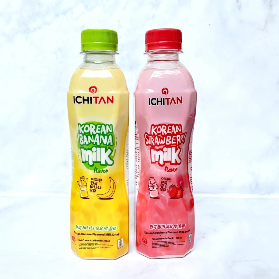 Jual ICHITAN KOREAN STRAWBERRY MILK / KOREAN BANANA MILK 300ML 1 Botol ( Tidak Dinging ...