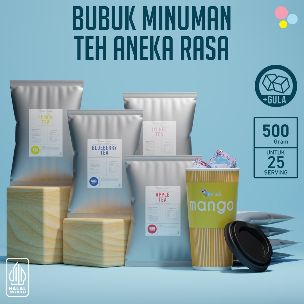 Jual Mix Powder Tea Bubuk Minuman Teh Aneka Rasa Buah Serbuk Instan ...
