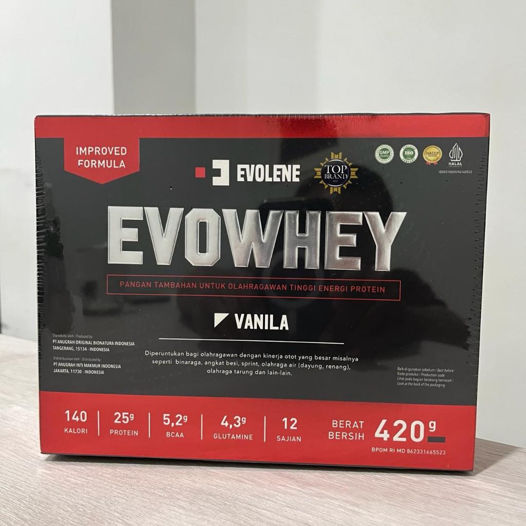 Jual Evowhey 12 Sachet Evolene Whey Protein Concentrate Susu Suplement ...