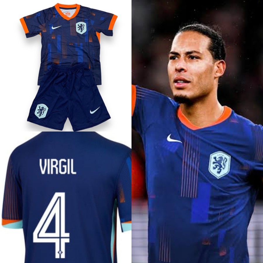 Jual JERSEY BAJU BOLA ANAK BELANDA AWAY KIDS EURO 2024 + NAMESET GRADE ...