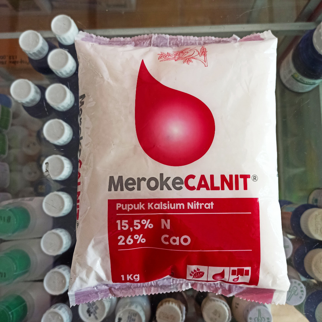 Jual PUPUK MEROKE CALNIT KALSIUM NITRAT HIDROPONIK 1 KG KEMASAN PABRIK ...
