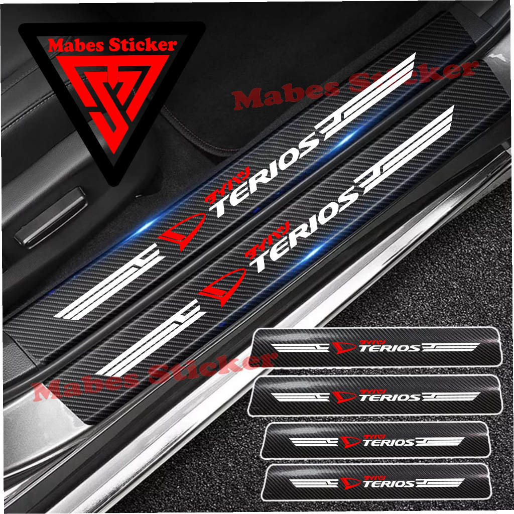 Jual STICKER SILL PLATE KARBON 3D MOBIL TERIOS STICKER CARBON 3D ...