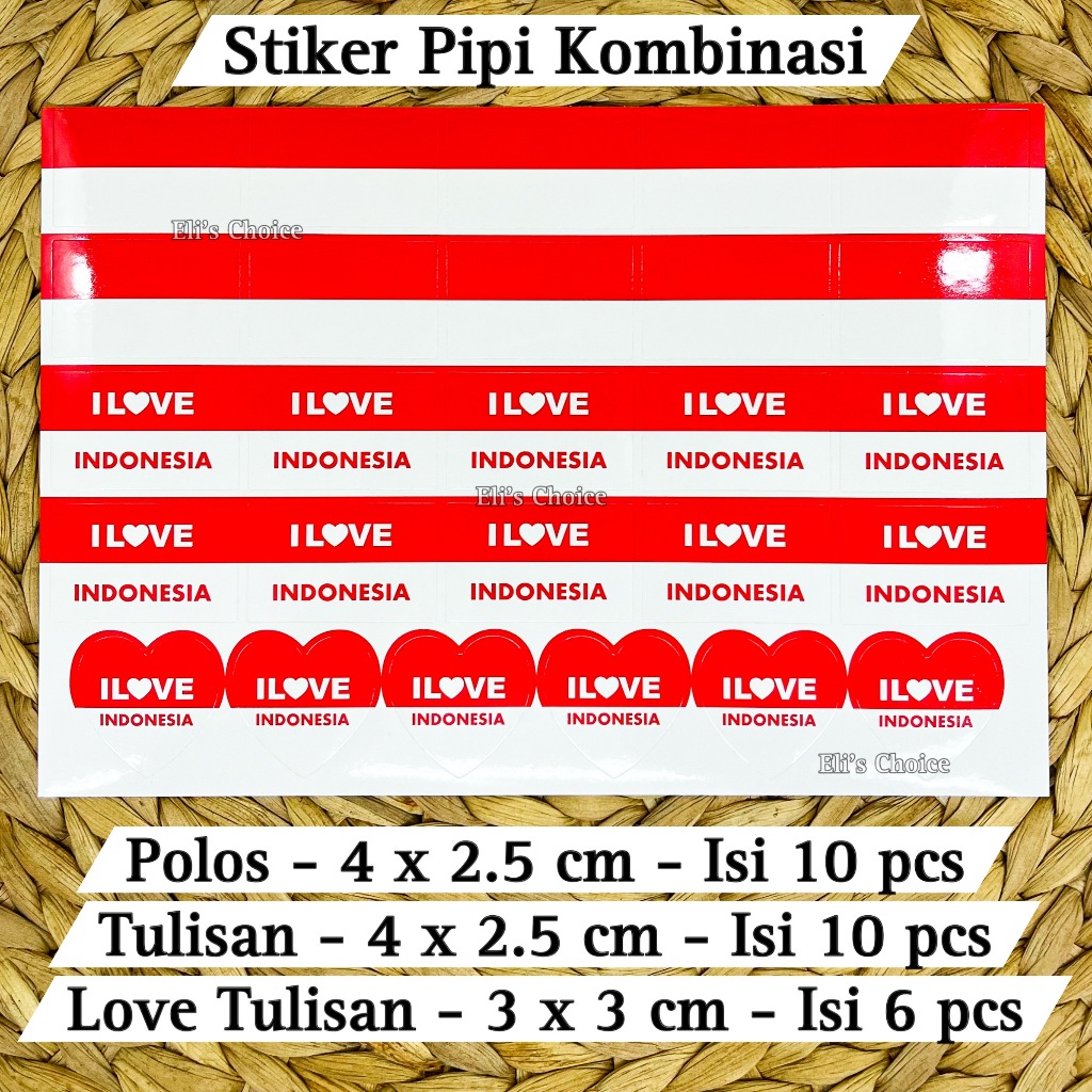 Jual [25 PCS] STICKER PIPI BENDERA MERAH PUTIH / STIKER TEMPELAN 17 ...