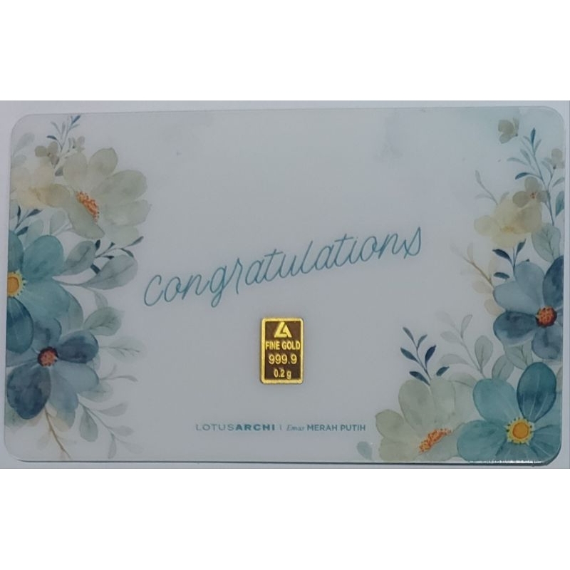 Jual Logam Mulia Lotus Archi 0.2 Gram Congratulations | Shopee Indonesia