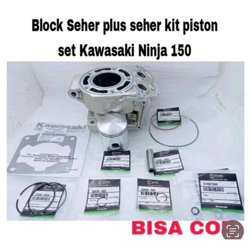 Jual BLOK SEHER KERAMIC GOLD FULLSET PISTONKIT NINJA R RR 2TAK 2T ...
