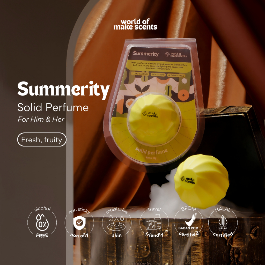 Jual [BPOM & HALAL] WOMS World Of Make Scents - SUMMERITY Parfum Padat ...