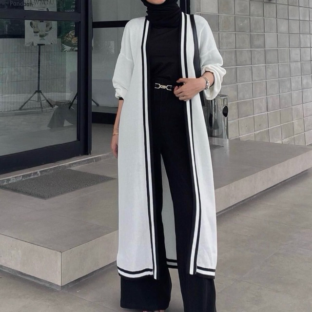 Jual outer list - outer korea style - ootd wanita - outer abaya ...