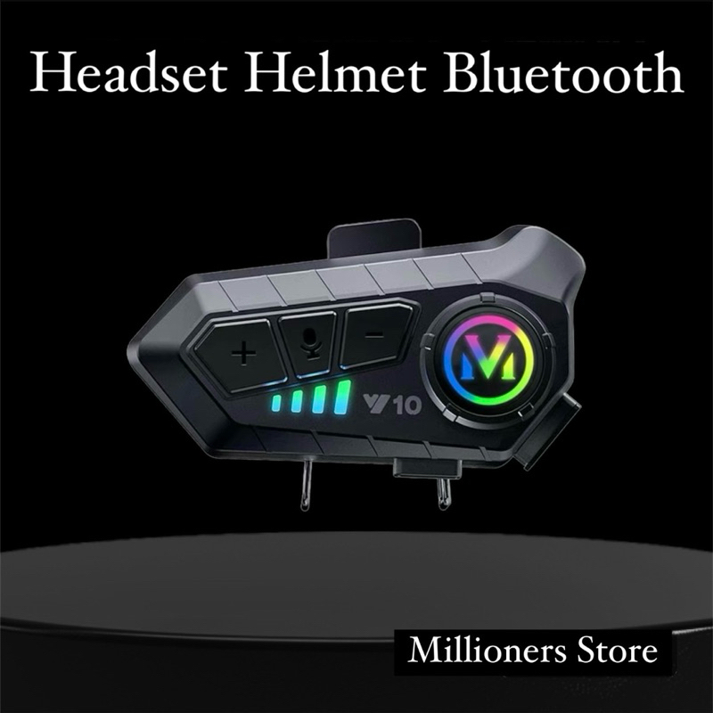 Jual Intercom Y10 Helmet Headset Bluetooth Waterproof Helm Sepeda Motor ...