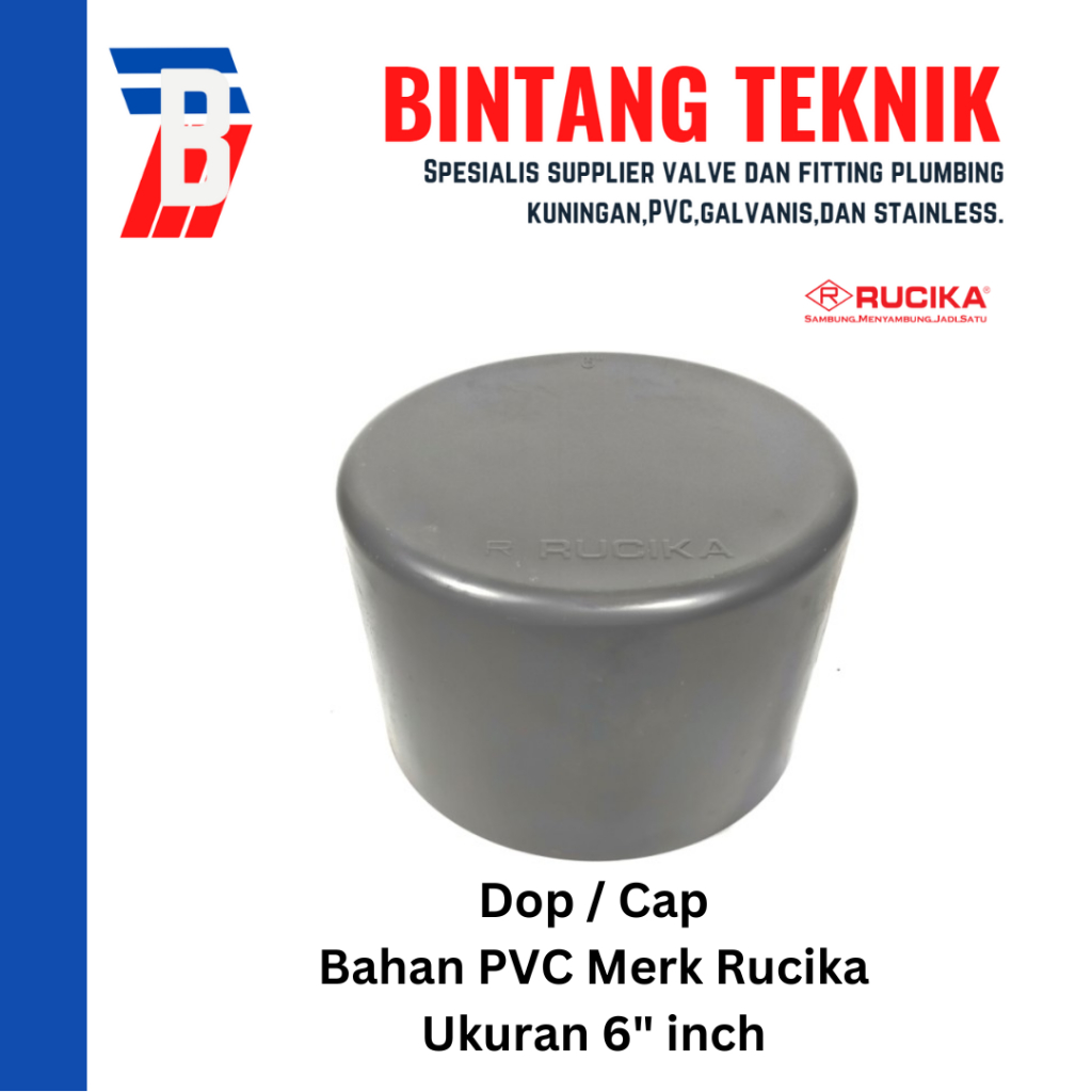 Jual Dop / Cap PVC Rucika 6" inch AW (Tebal) | Shopee Indonesia