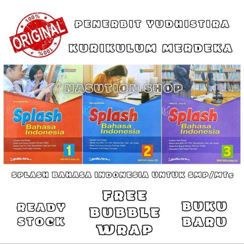 Jual Buku Splash Bahasa Indonesia Kelas 1 2 3 / 7 8 9 SMP/MTs Yudhistira Kurikulum Merdeka ...