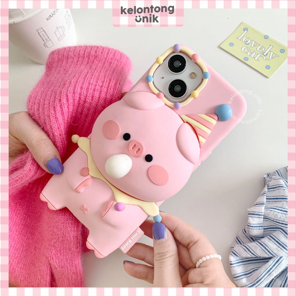 Jual KELONTONG UNIK | Piggy Bubble Blow 3D Silicone Case - Softcase ...