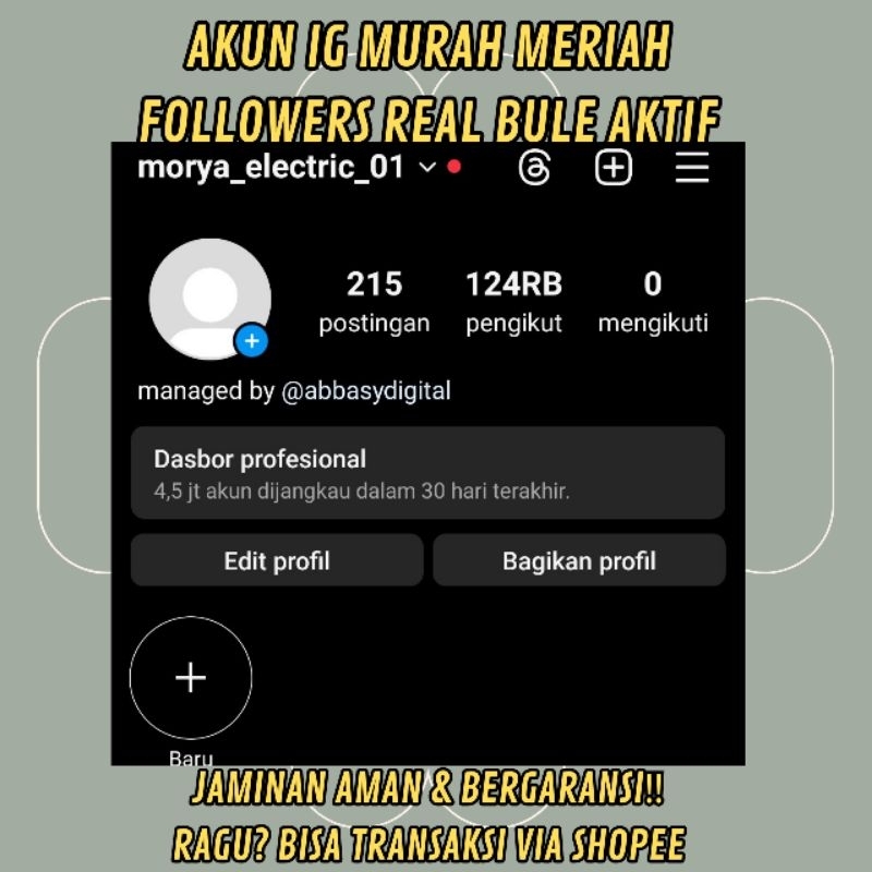 Jual AKUN IG 100K++ AKUN IG MURAH AKUN IG AKTIF AKUN INSTAGRAM | Shopee ...